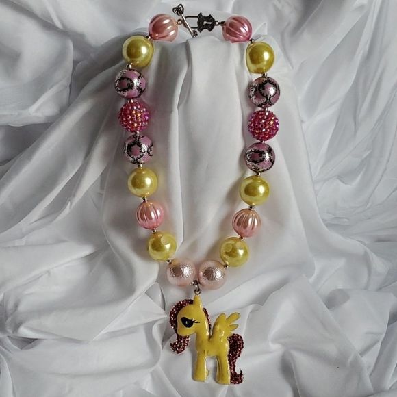 Jackie Sherwood | Accessories | Newmy Little Pony Fluttershy Chunky Necklace | Poshmark